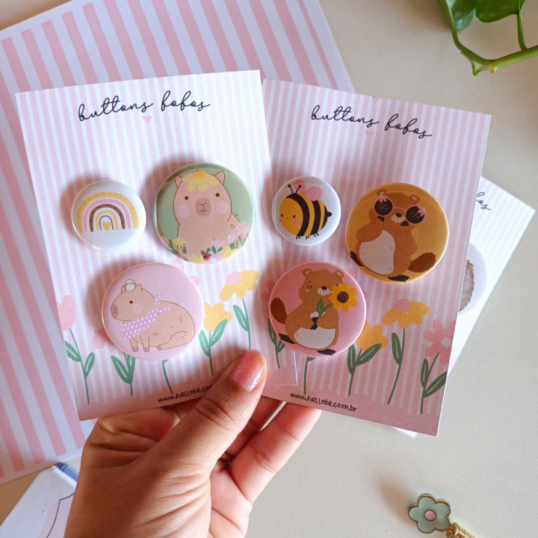 Kit Buttons animais fofos – hellobe